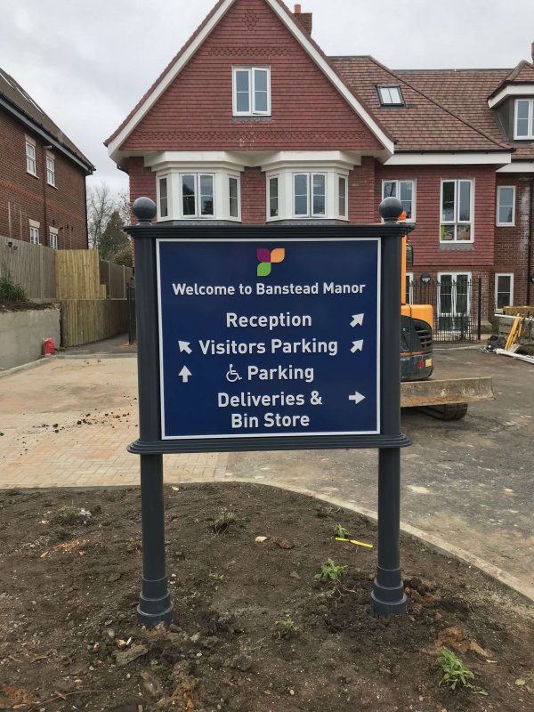 Banstead Manor car park sign - Taylor & Pickles